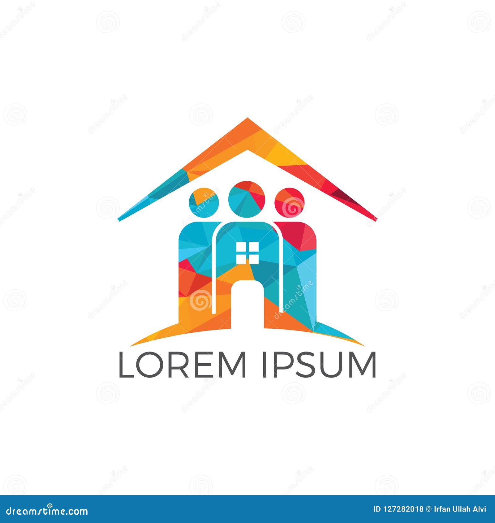 Community Home Logo Design. Stock Illustration - Illustration of ...