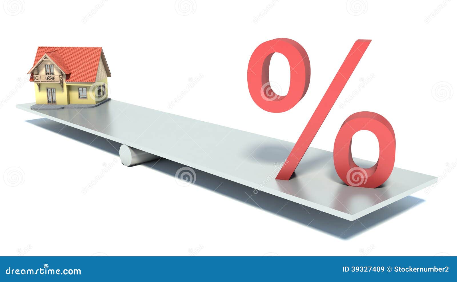 House and Percent on Scales Stock Illustration - Illustration of ...
