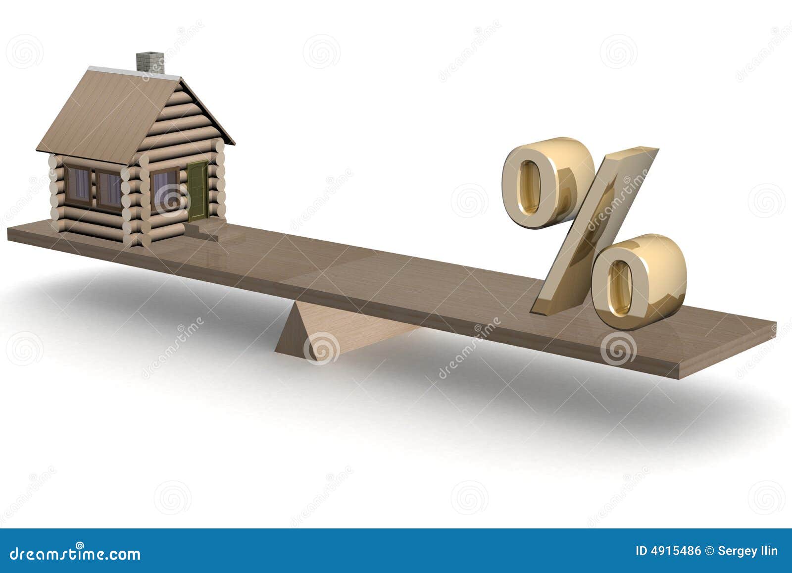 House and Percent on Scales. Stock Illustration - Illustration of house ...