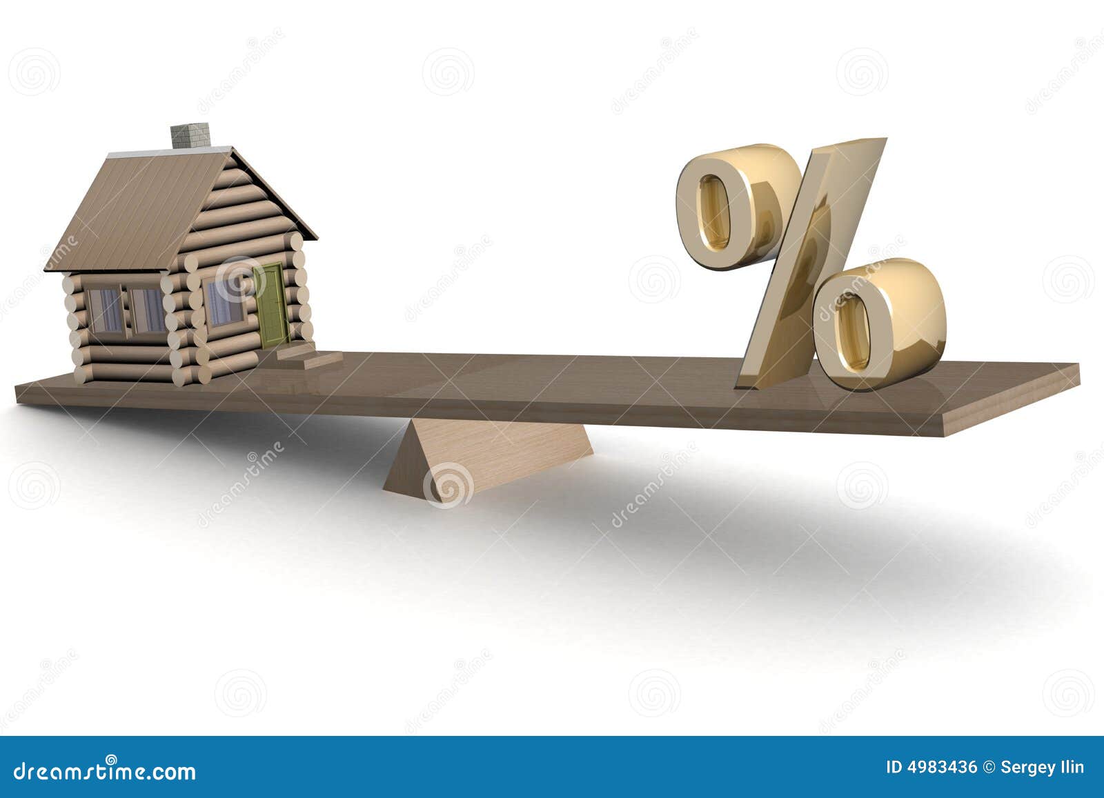 House and Percent on Scales. Stock Illustration - Illustration of ...