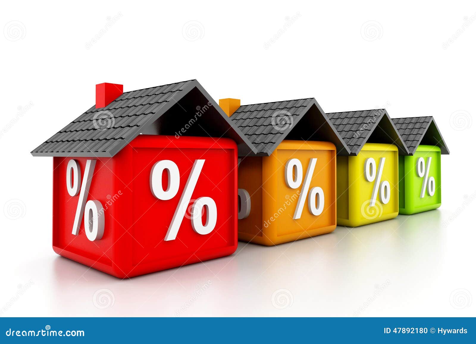 House with percent symbol stock illustration. Illustration of discount ...