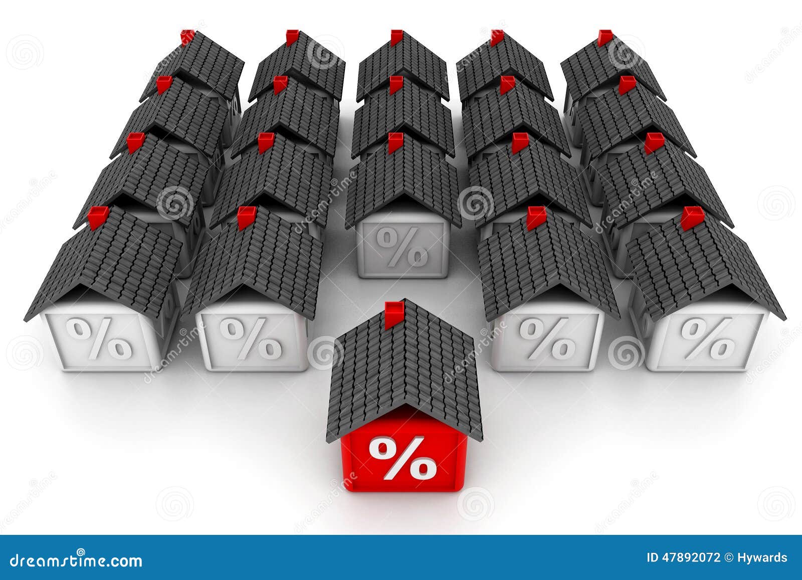 House with percent symbol stock illustration. Illustration of price ...