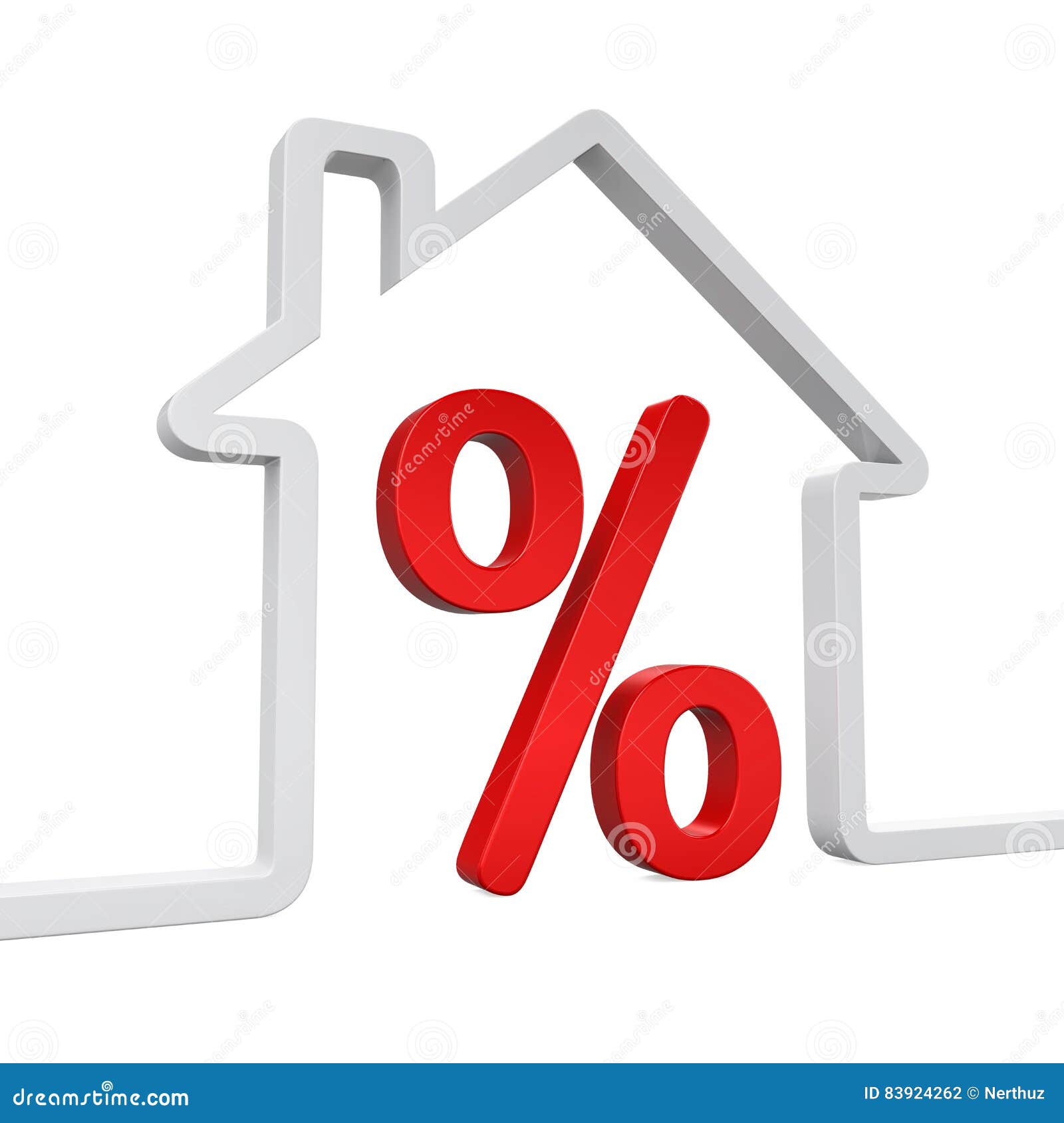 House and Percent Symbol stock illustration. Illustration of loss ...