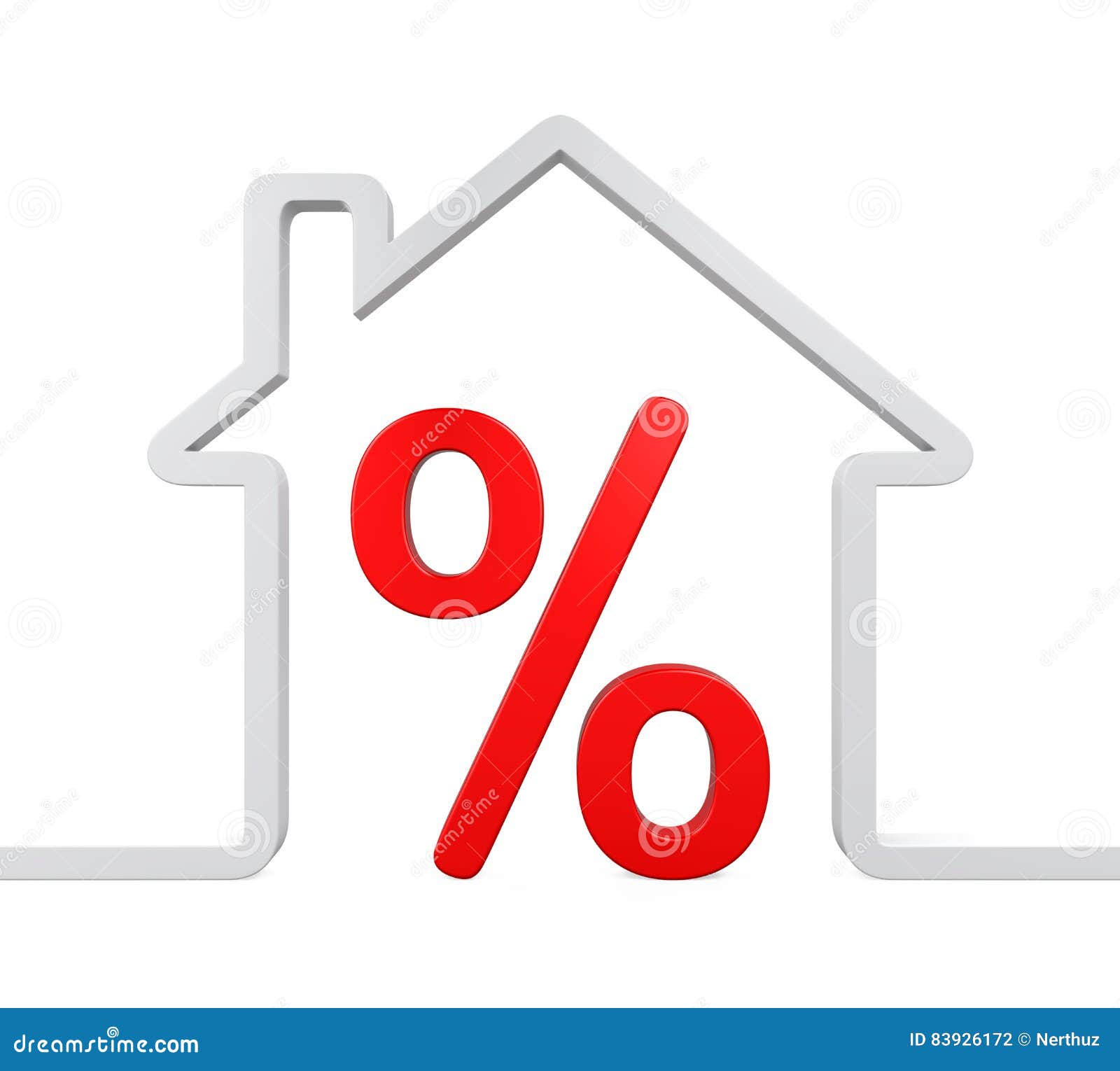 House and Percent Symbol stock illustration. Illustration of ...