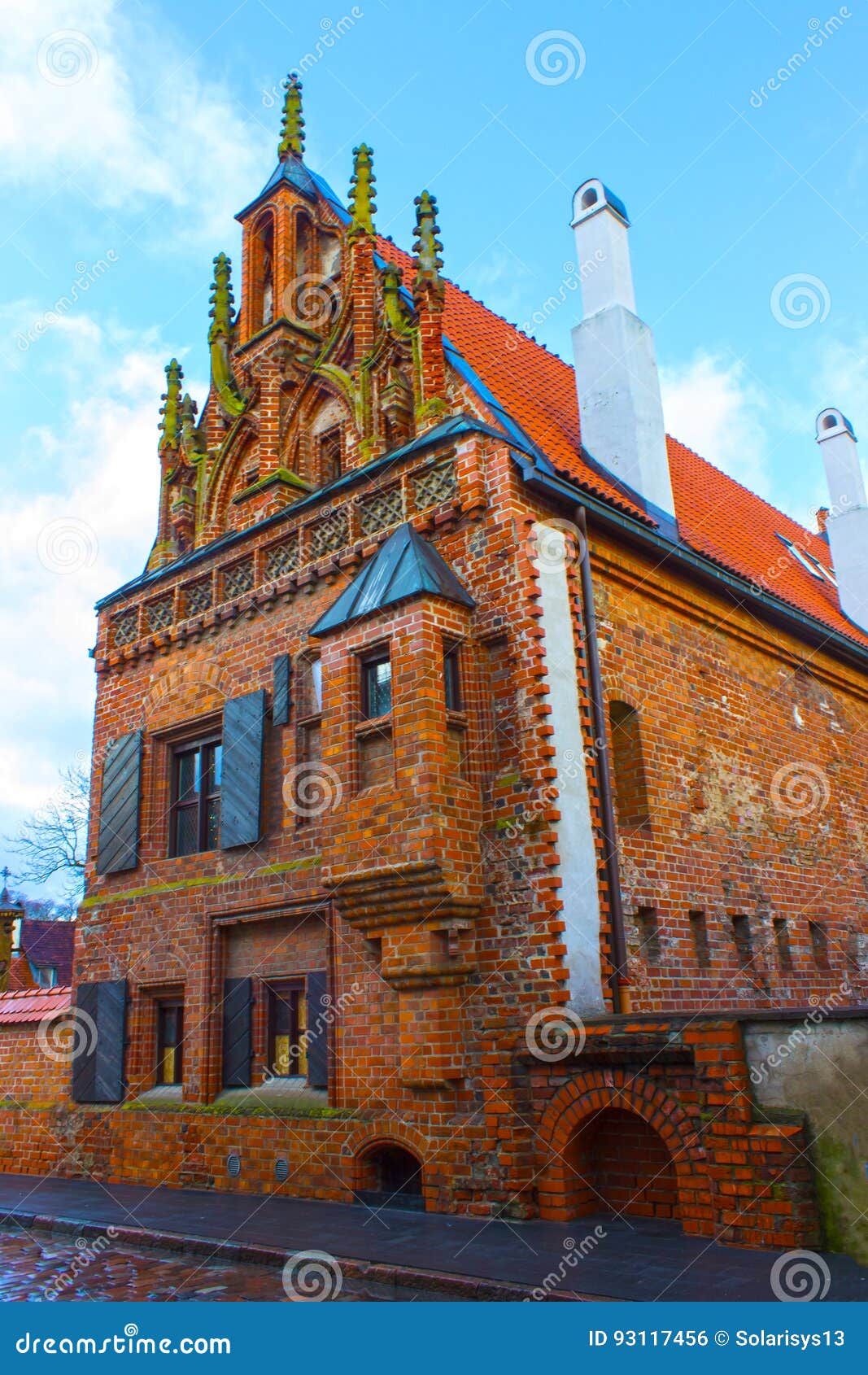 The House Of Perkunas Or Thunder Built In 15th Century In Kaunas Stock ...