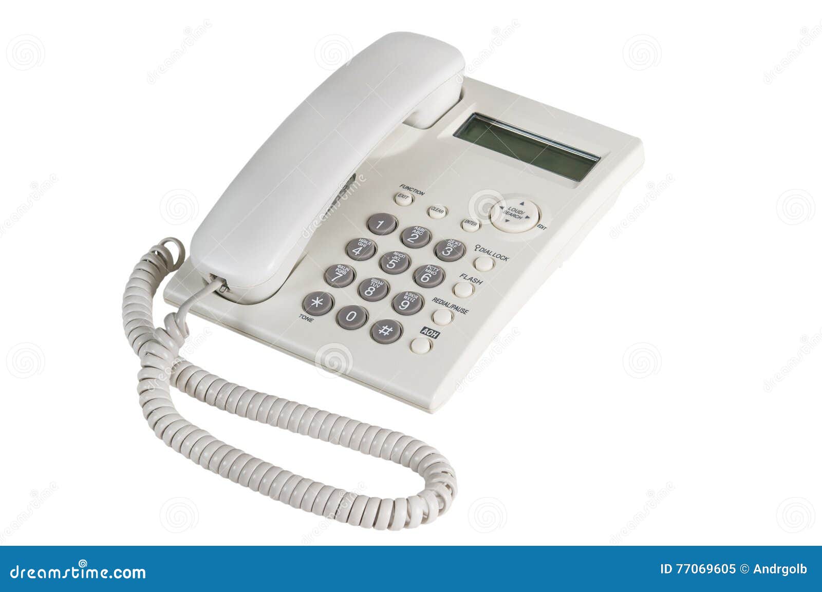 House Phone Isolated on White Stock Image - Image of distance, office ...