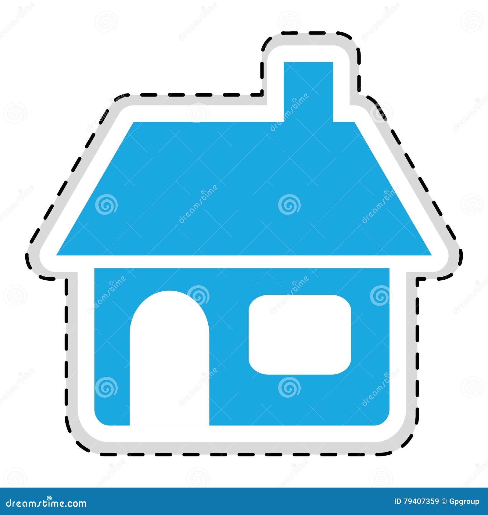 House pictogram icon image stock vector. Illustration of door - 79407359