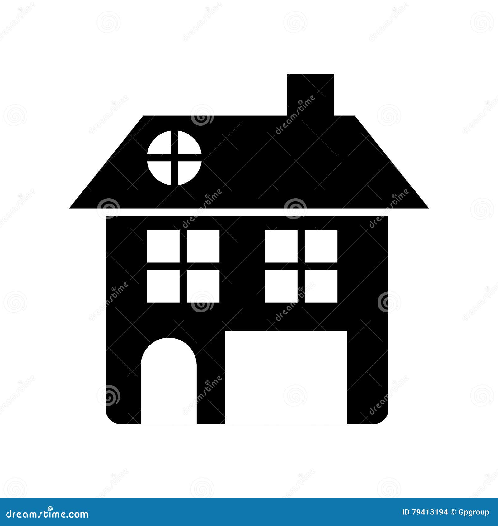 House pictogram icon image stock vector. Illustration of property ...