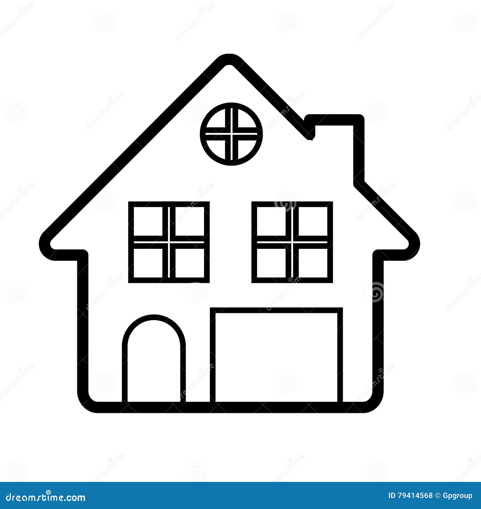 House pictogram icon image stock vector. Illustration of town - 79414568