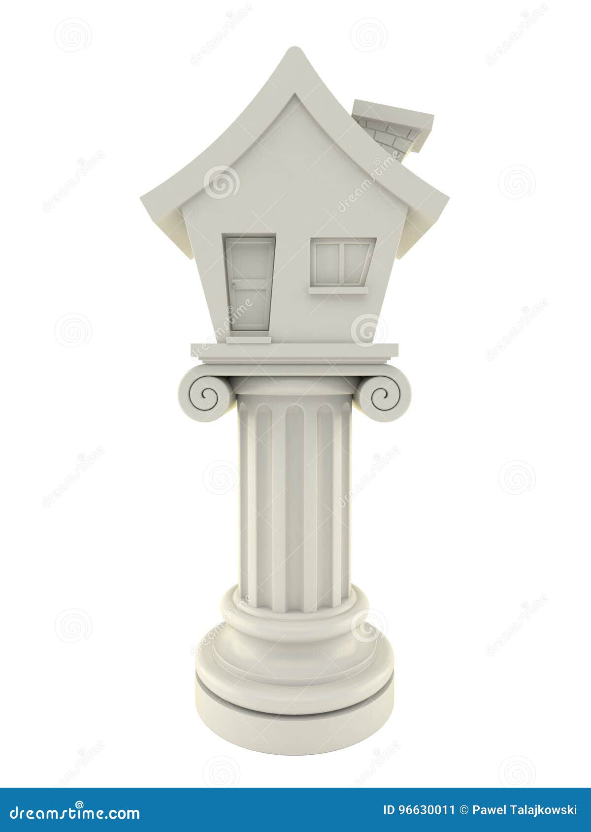 House on pillar stock illustration. Illustration of classic - 96630011