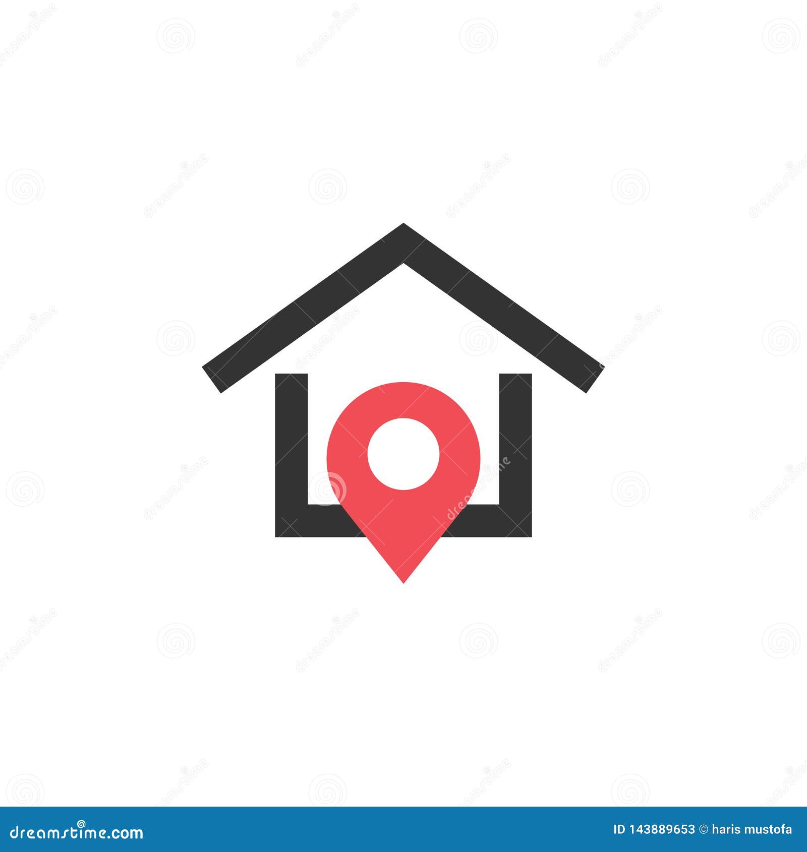 House Pin Graphic Design Template Vector Isolated Stock Vector ...