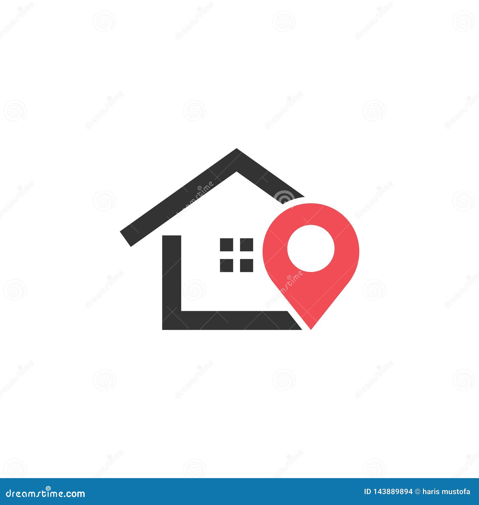 House Pin Graphic Design Template Vector Isolated Stock Vector ...