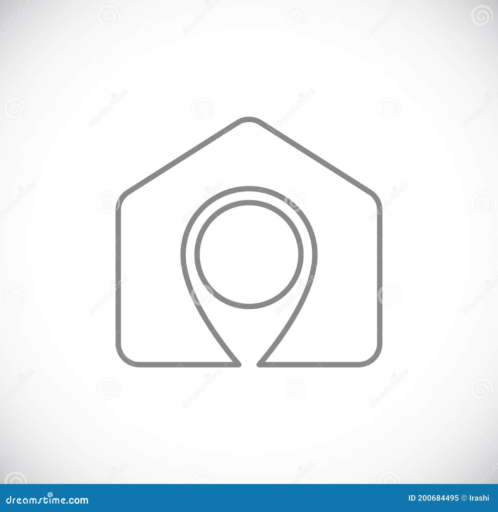 House pin map pointer icon stock vector. Illustration of vector - 200684495
