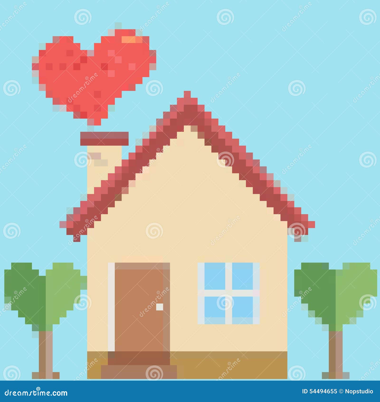 House pixel style pattern stock vector. Illustration of holiday - 54494655