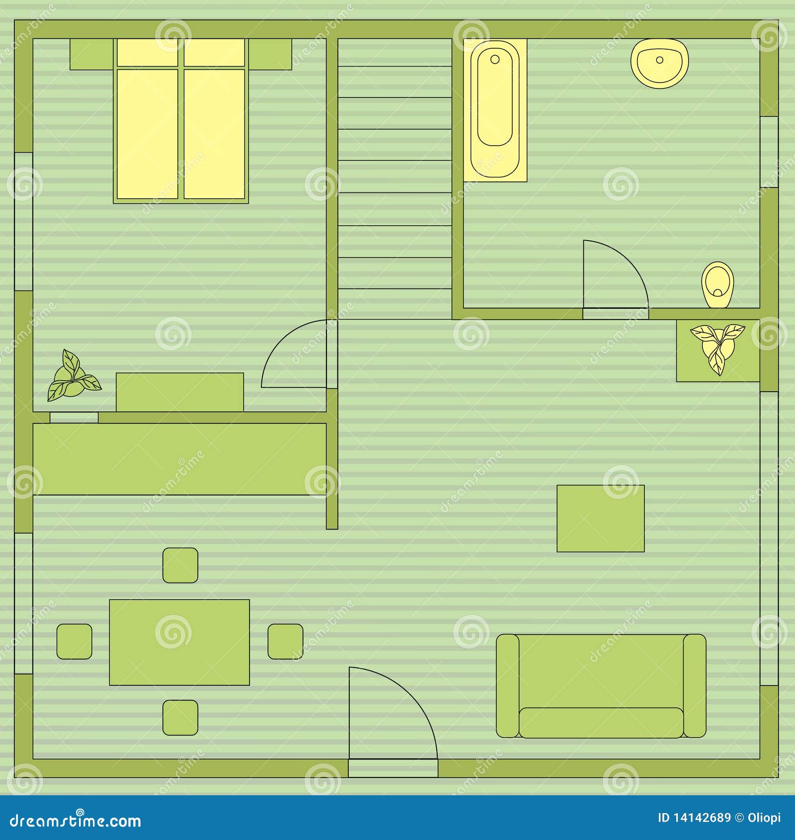 House plan stock vector. Illustration of graphic, building - 14142689
