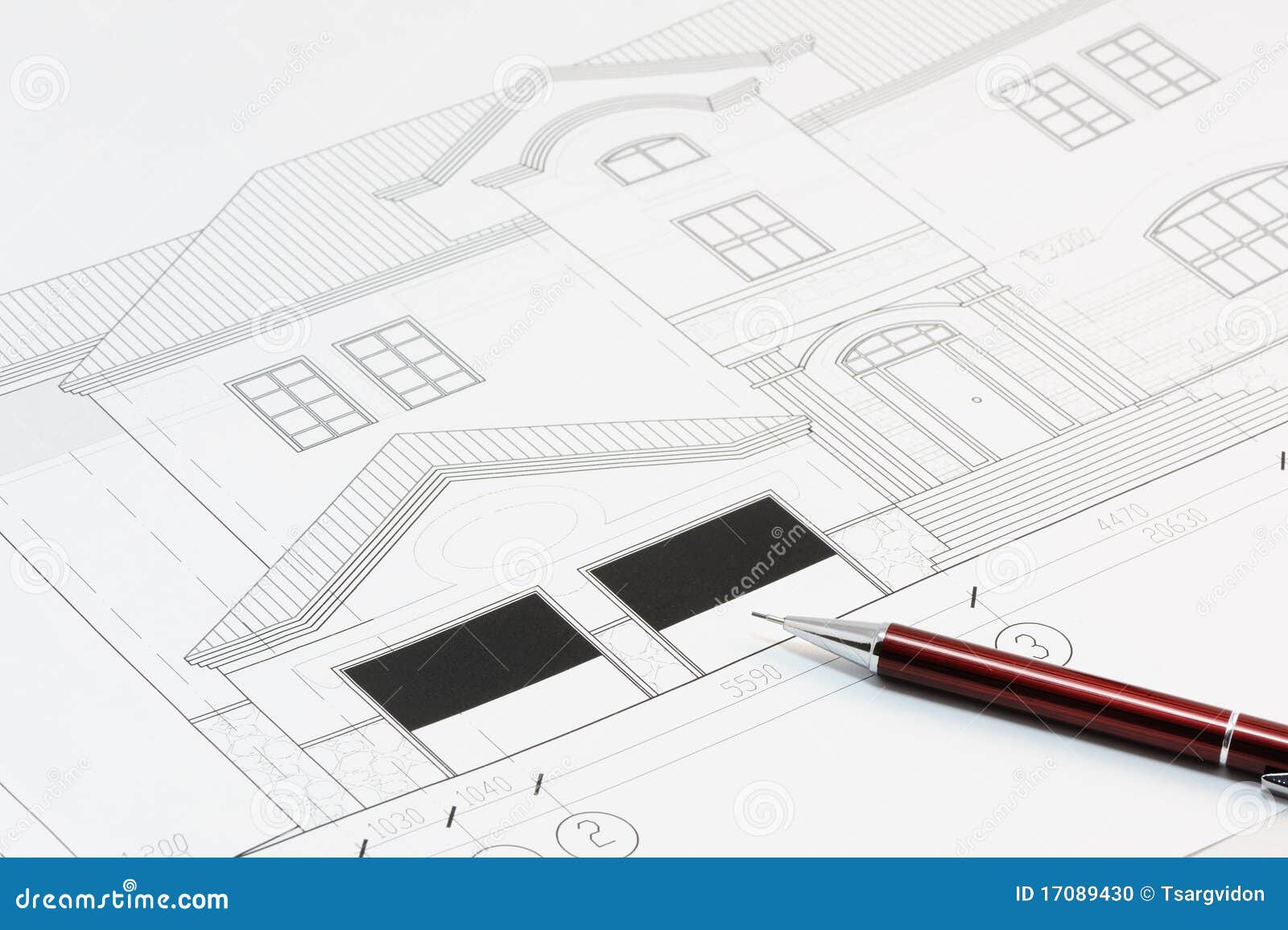 House plan stock photo. Image of sample, home, dimensions - 17089430