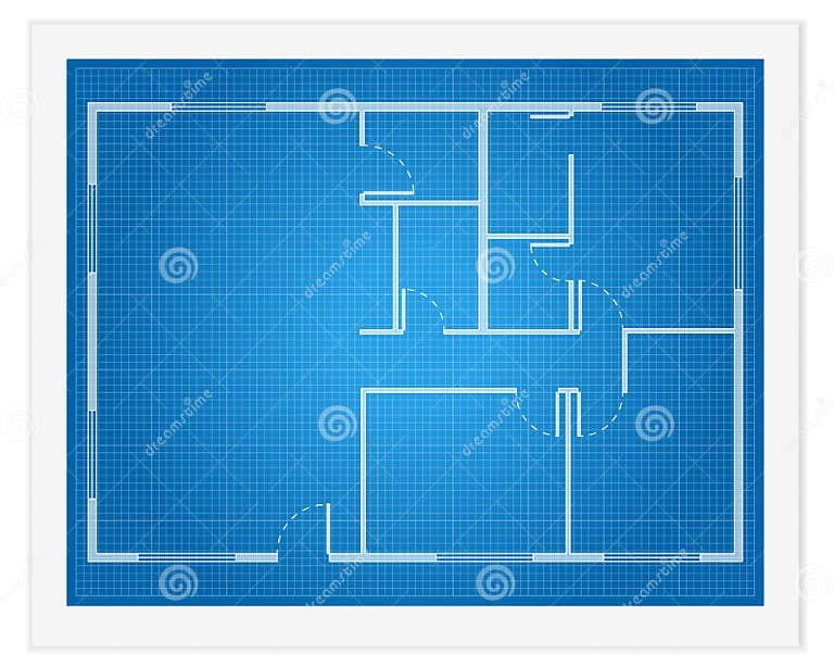 House plan blueprint stock vector. Illustration of structure - 43777692