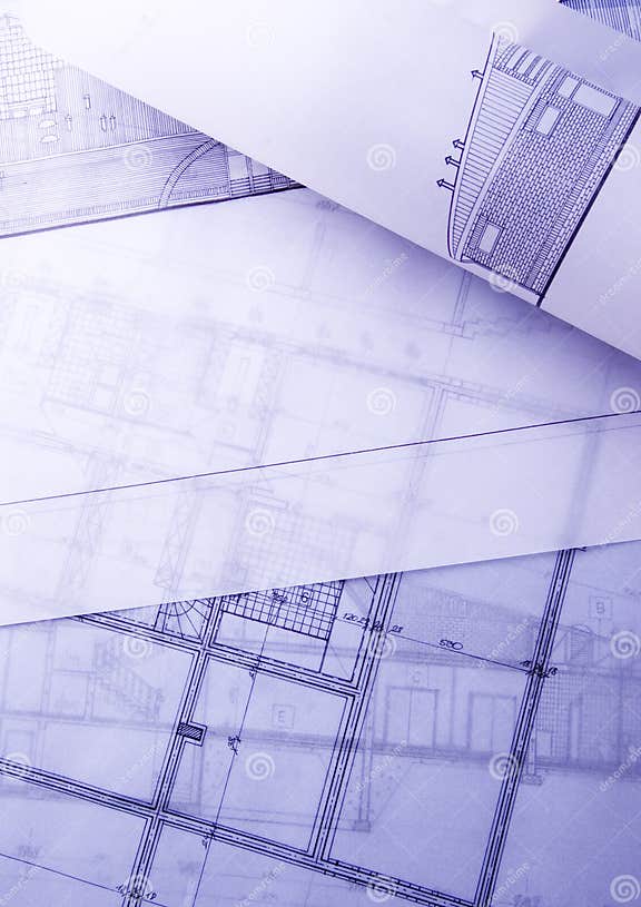 House plan blueprints stock photo. Image of mechanical - 3601216