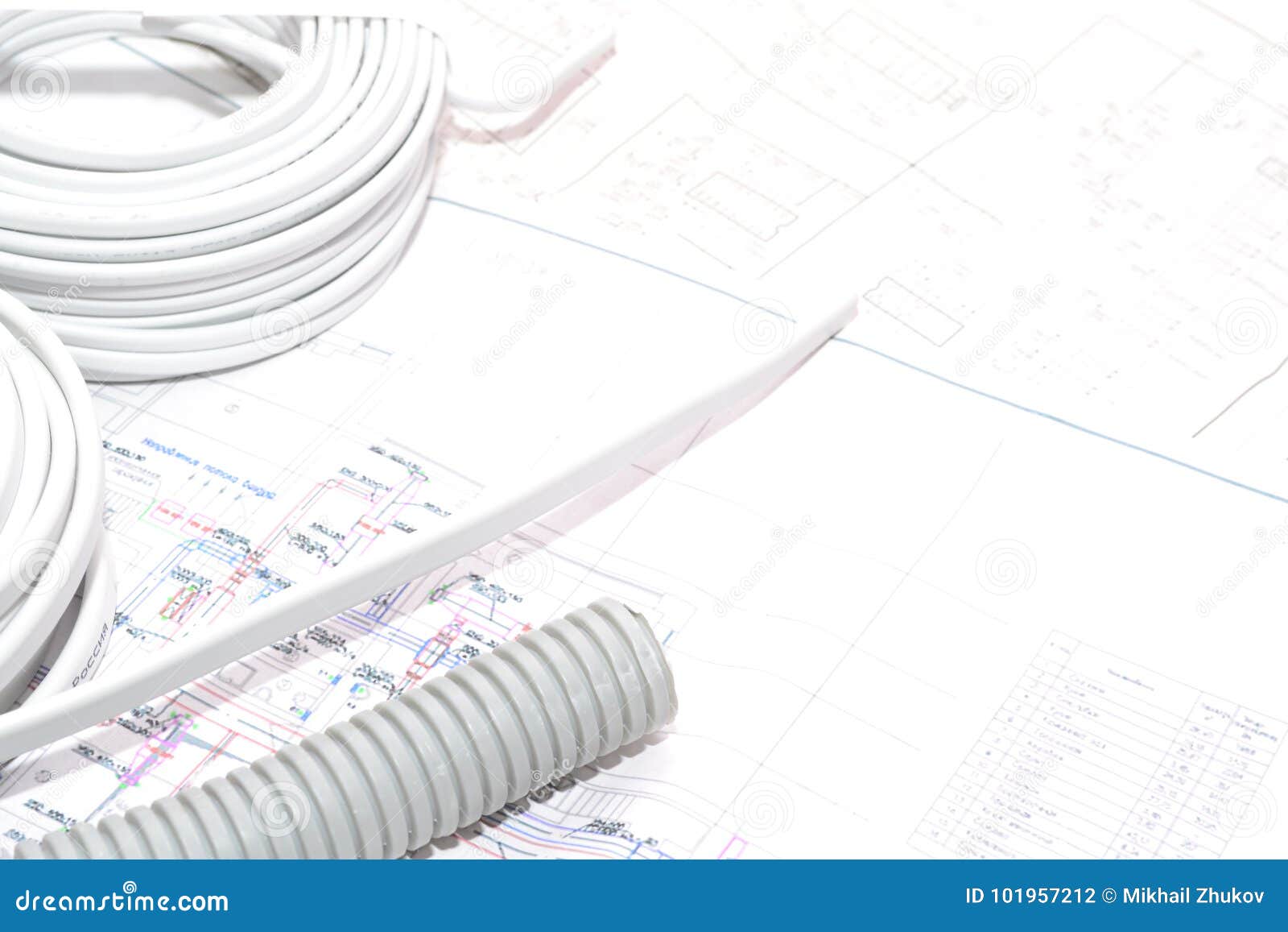 House Plan.electrical Connection. Stock Photo - Image of electric ...