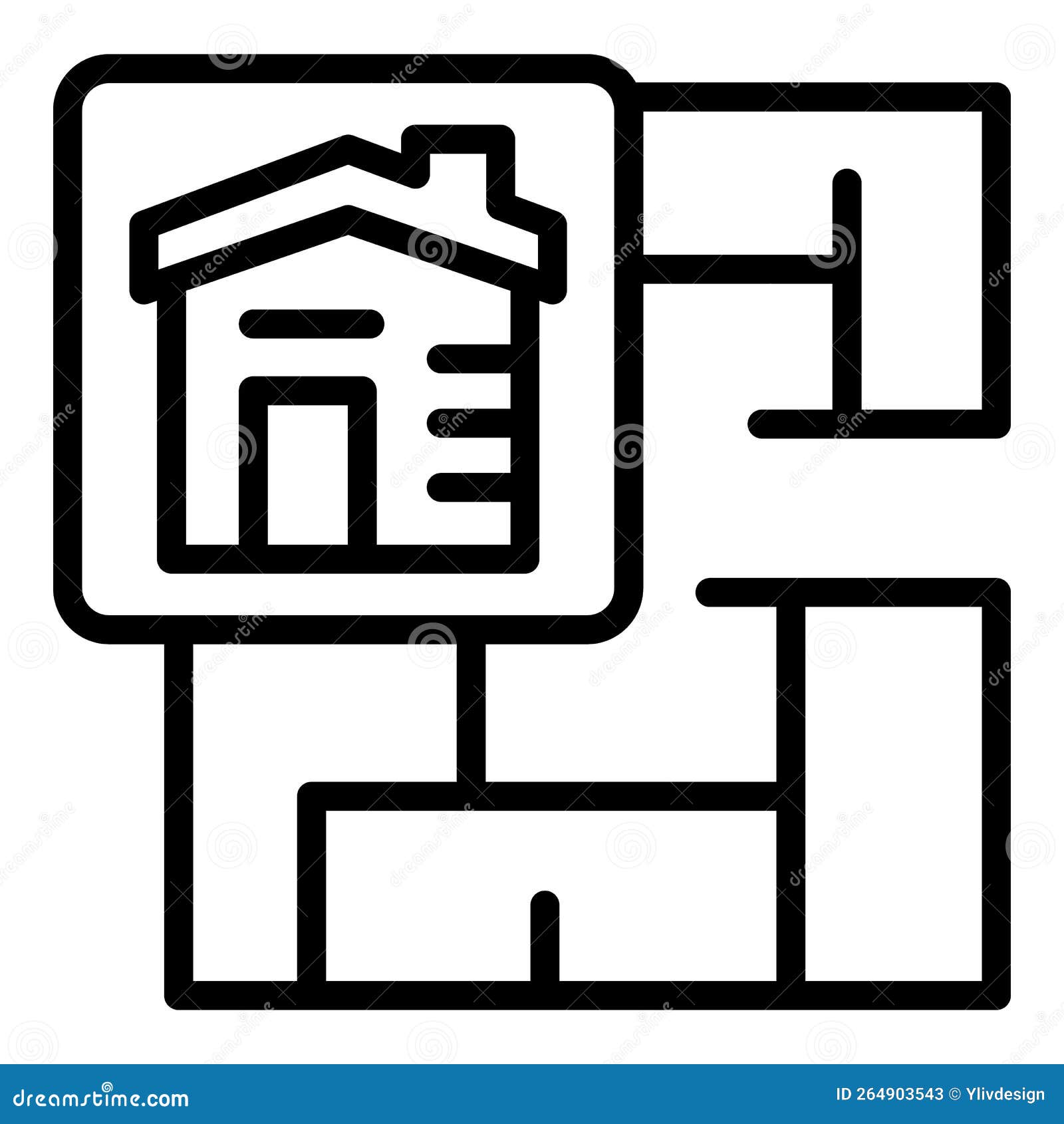 House Plan Icon Outline Vector. Woman Engineer Stock Vector ...