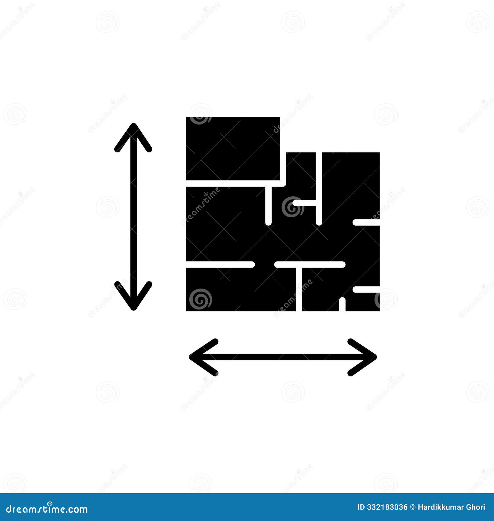 House Plan Icon Set. Floor Design Architect Blueprint Construction ...