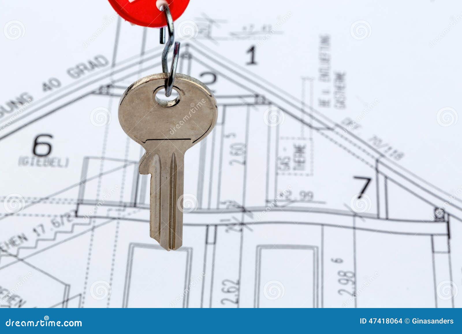 House plan with key stock photo. Image of familiy, passive - 47418064