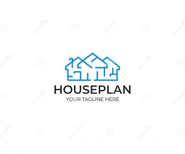 House Plan Logo Template. Floorplan Vector Design Stock Vector ...