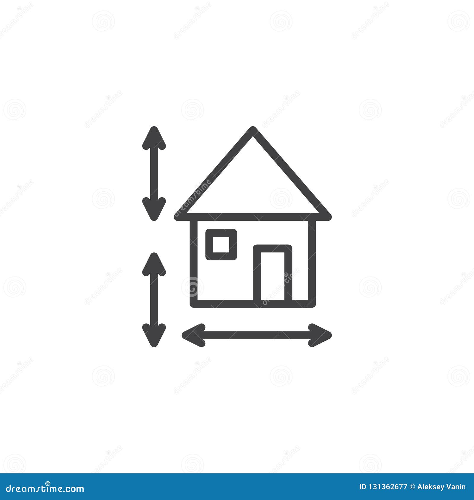 House Plan Measuring Outline Icon Stock Vector - Illustration of ...