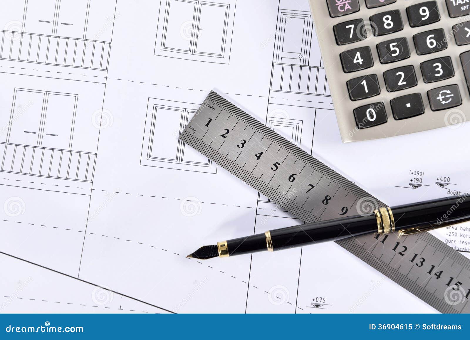 House plan stock image. Image of creative, calculator - 36904615