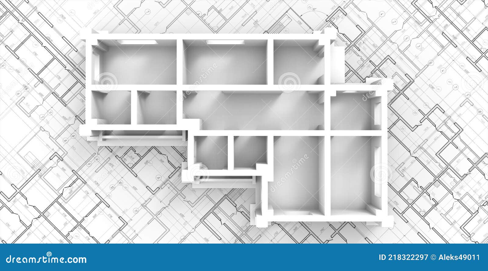 House Plan Top View .Engineering Design .Technical Drawing Background ...