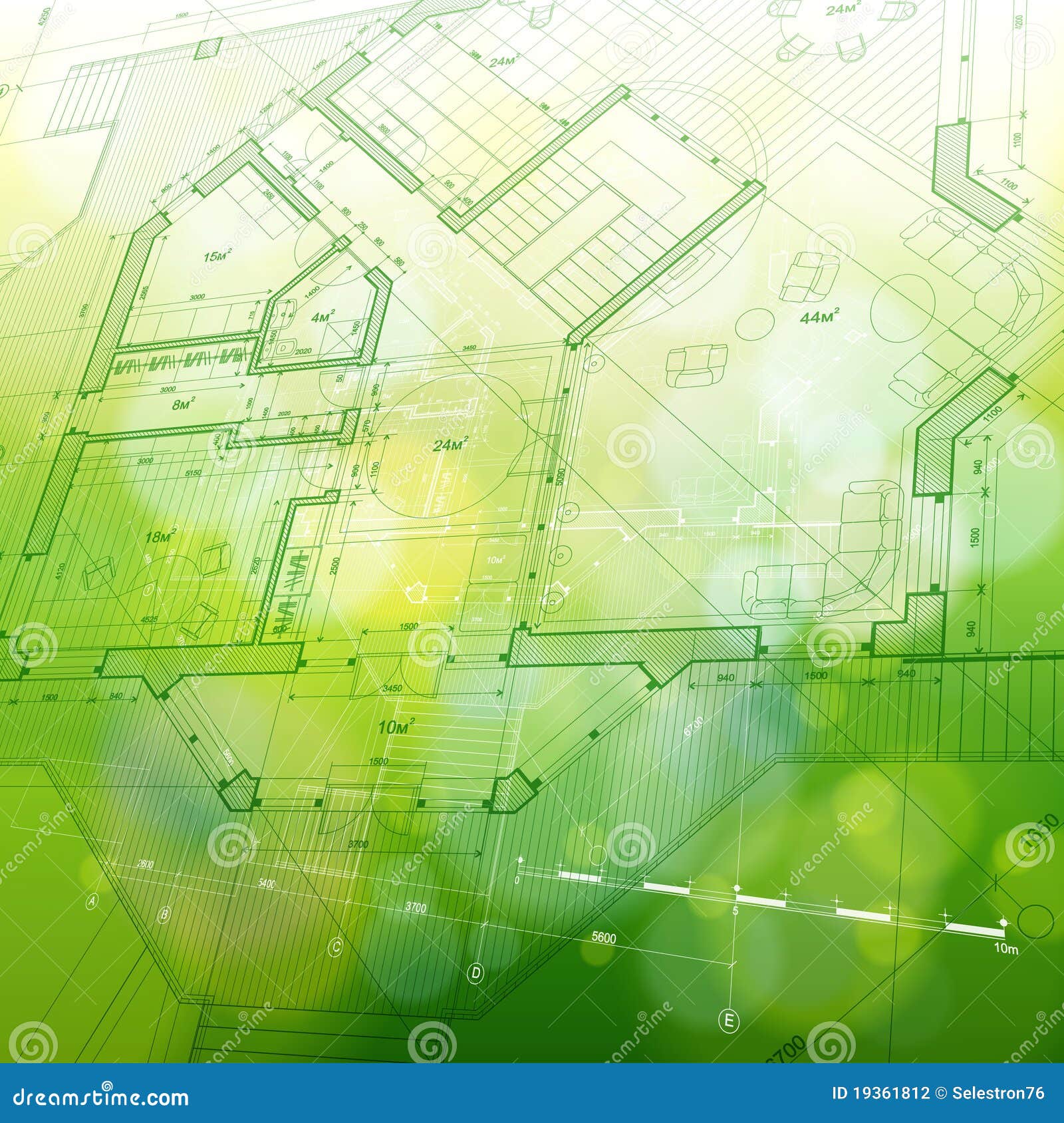 House Plan: Vector Blueprint Stock Vector - Illustration of blueprint ...