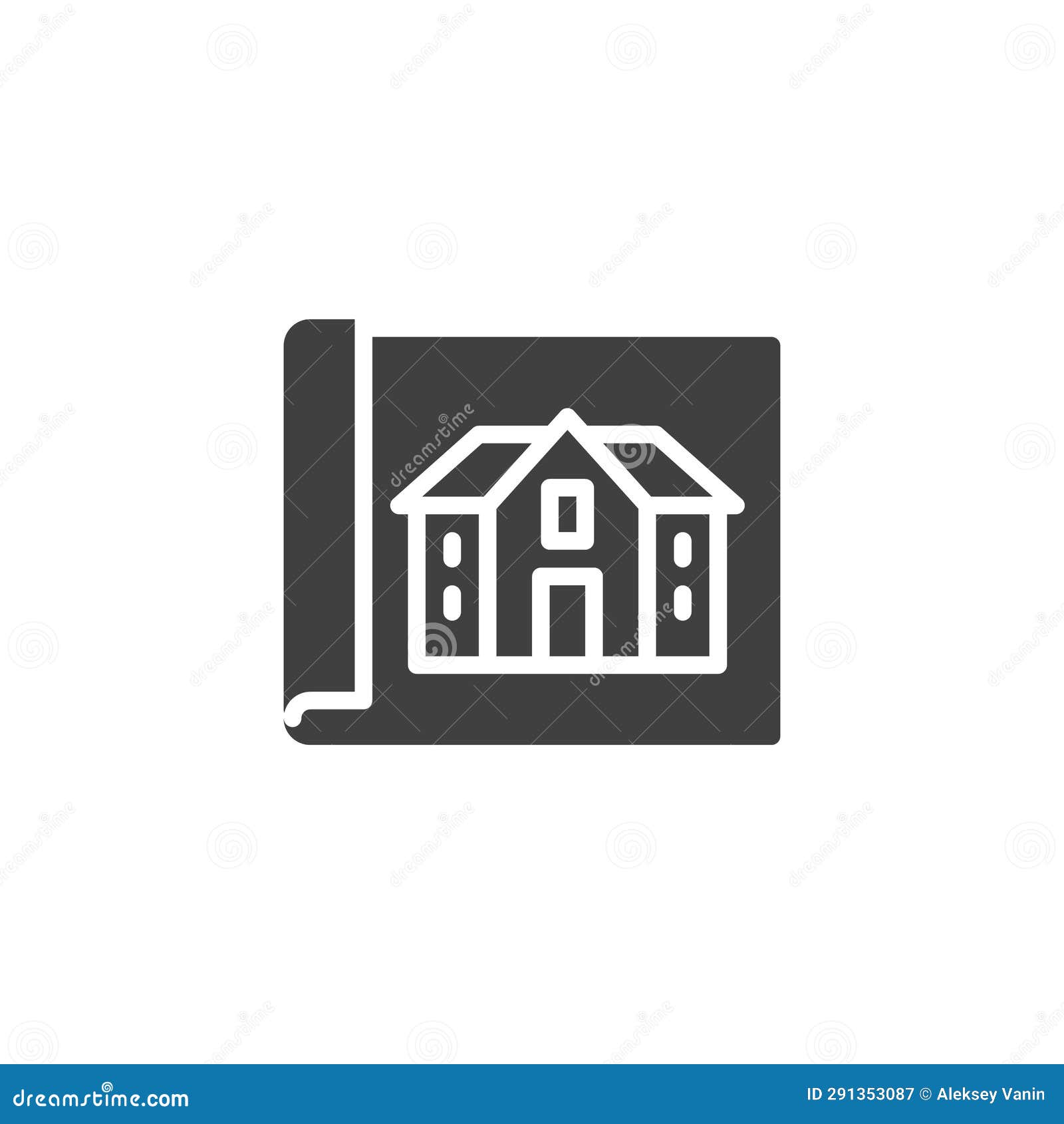 House plan vector icon stock vector. Illustration of glyph - 291353087