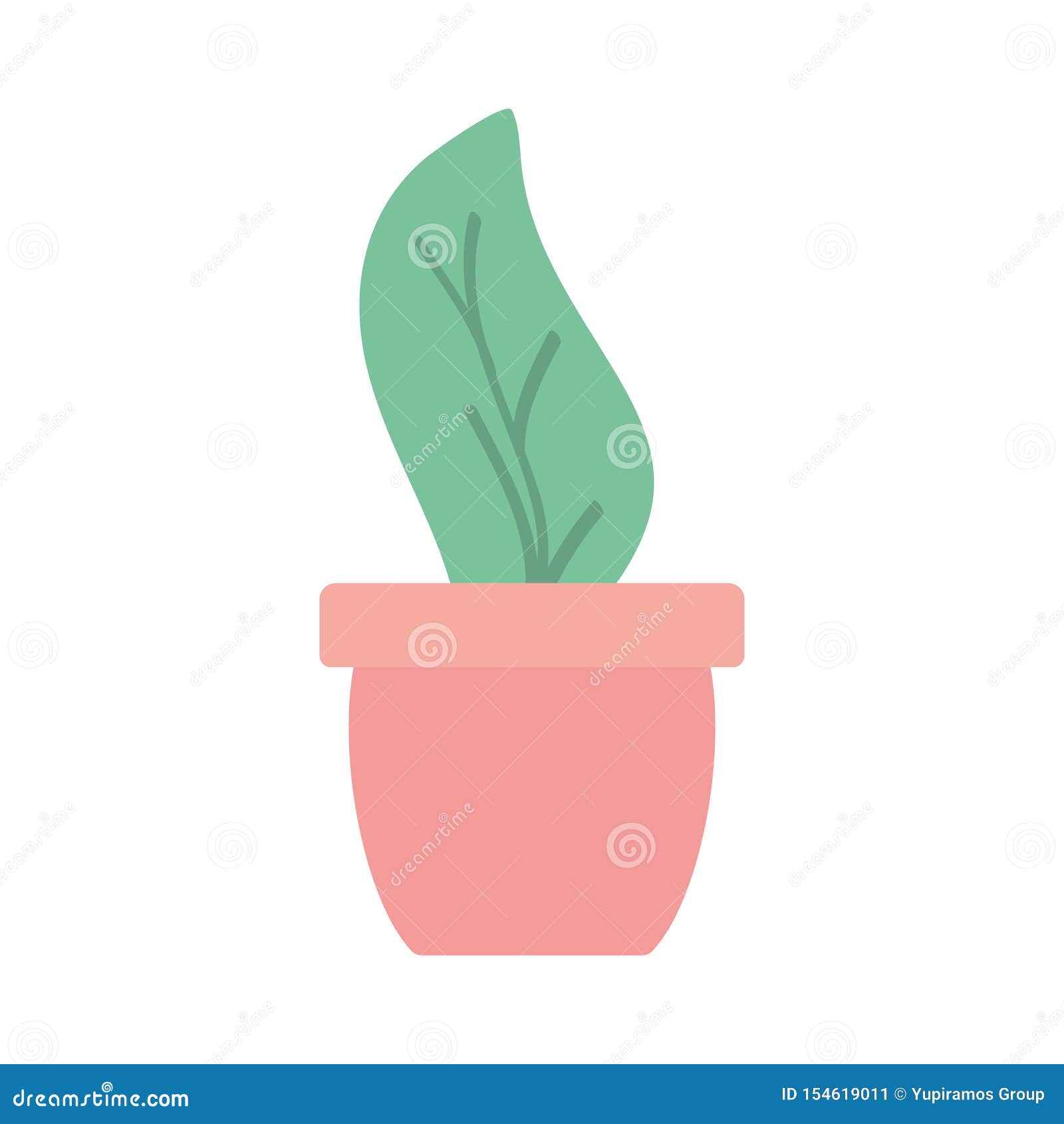 House Plant In Ceramic Pot Stock Vector Illustration Of Ecology