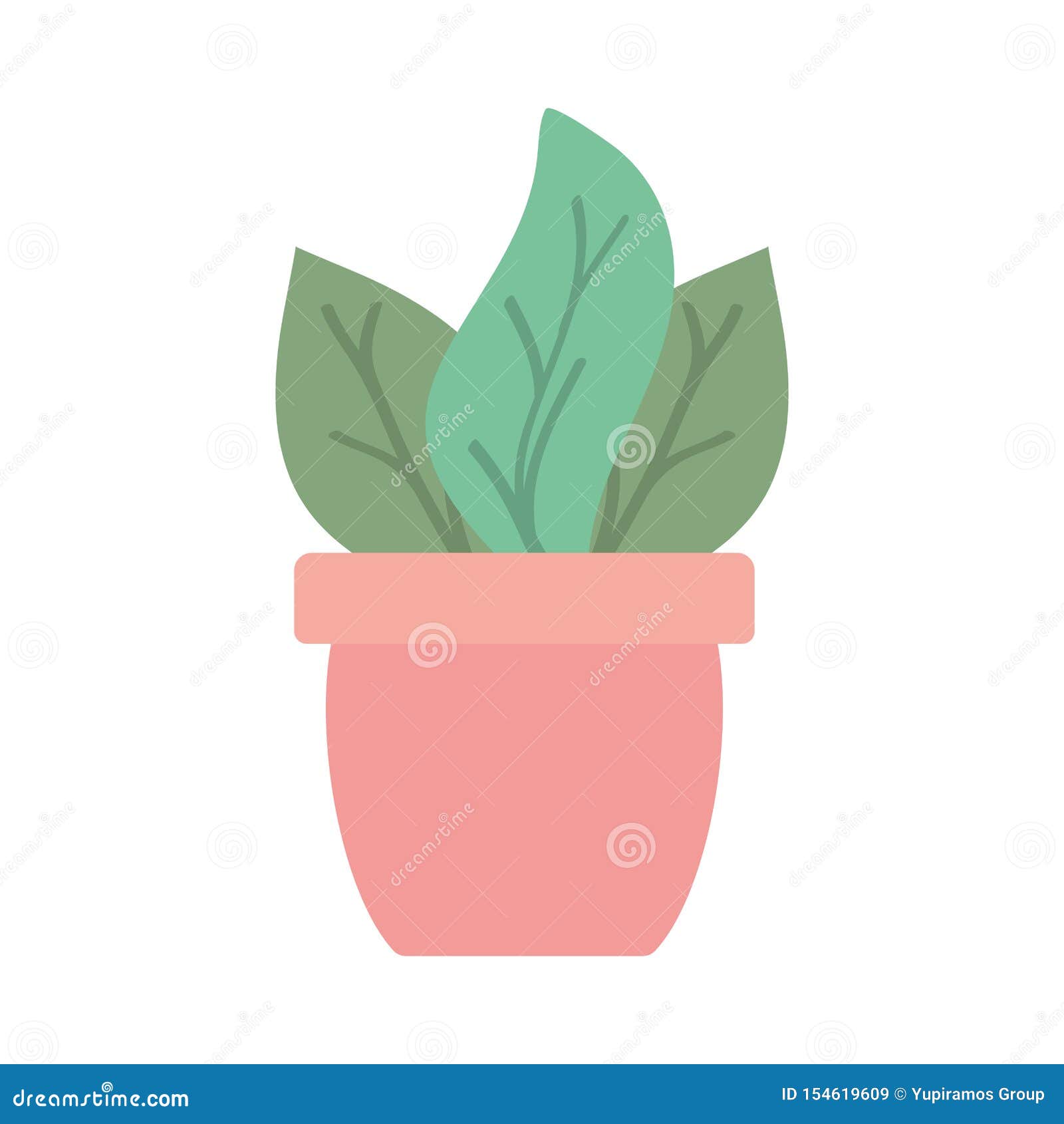 House Plant In Ceramic Pot Stock Vector Illustration Of Ecology