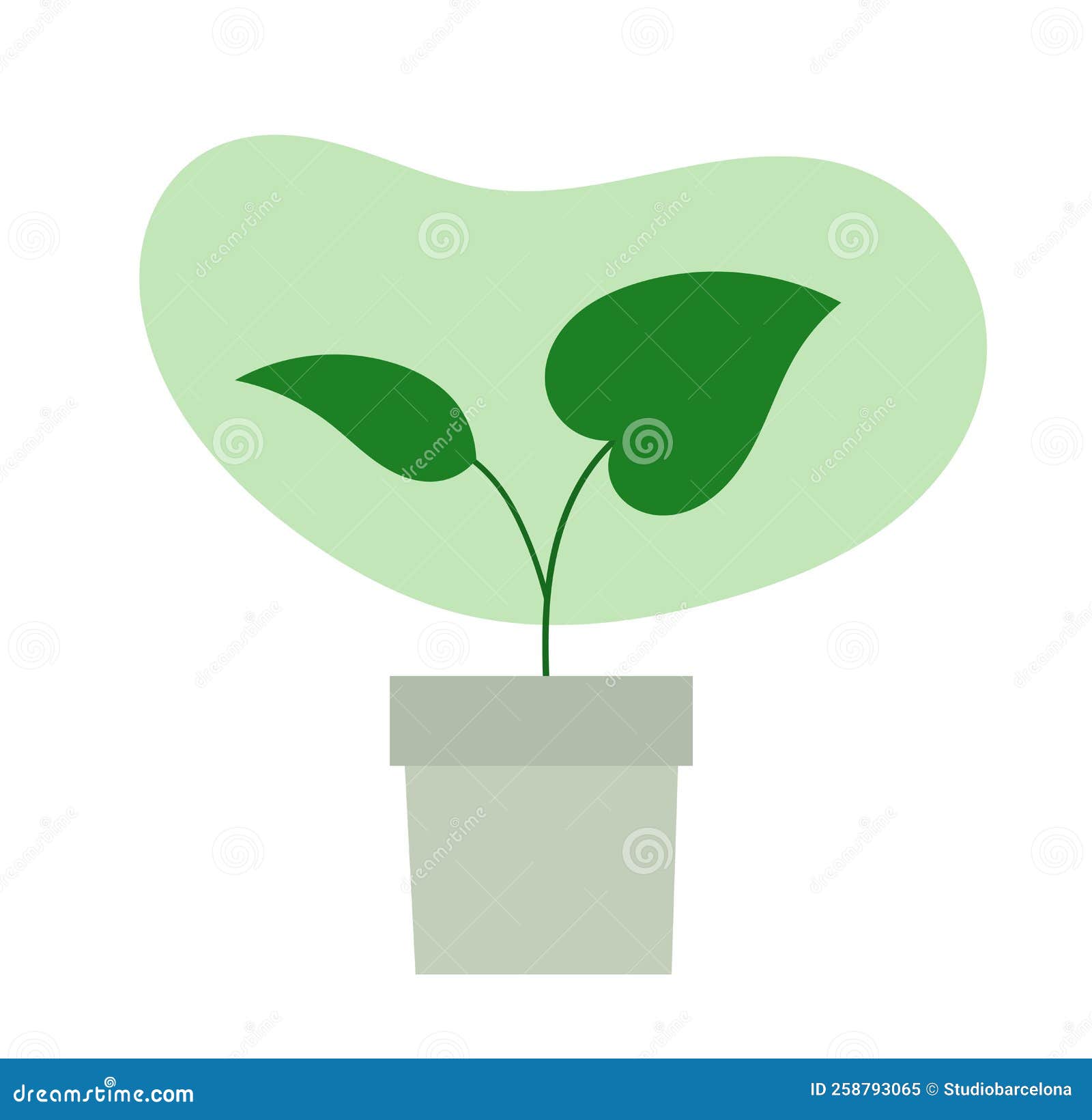 House Plant in the Pot Icon Stock Vector - Illustration of decoration ...