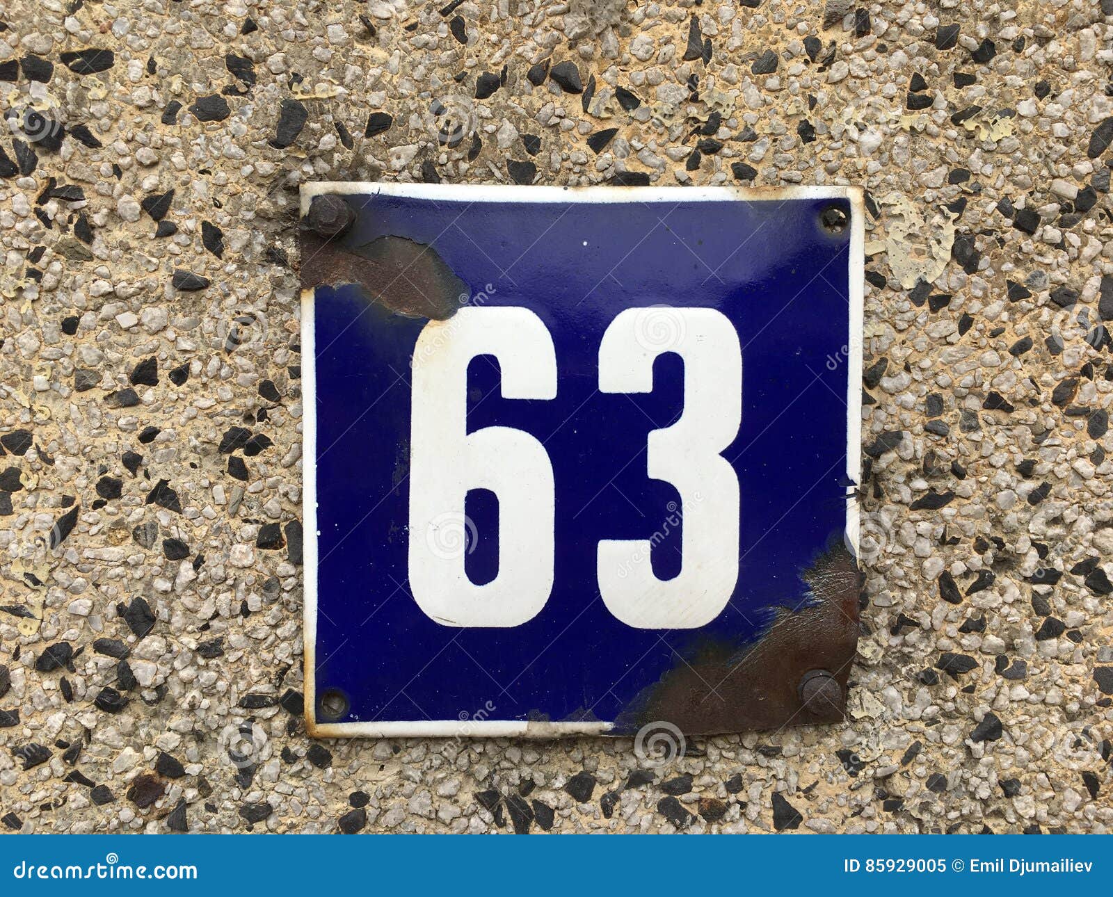 House plate 63 stock image. Image of wall, address, grunge - 85929005