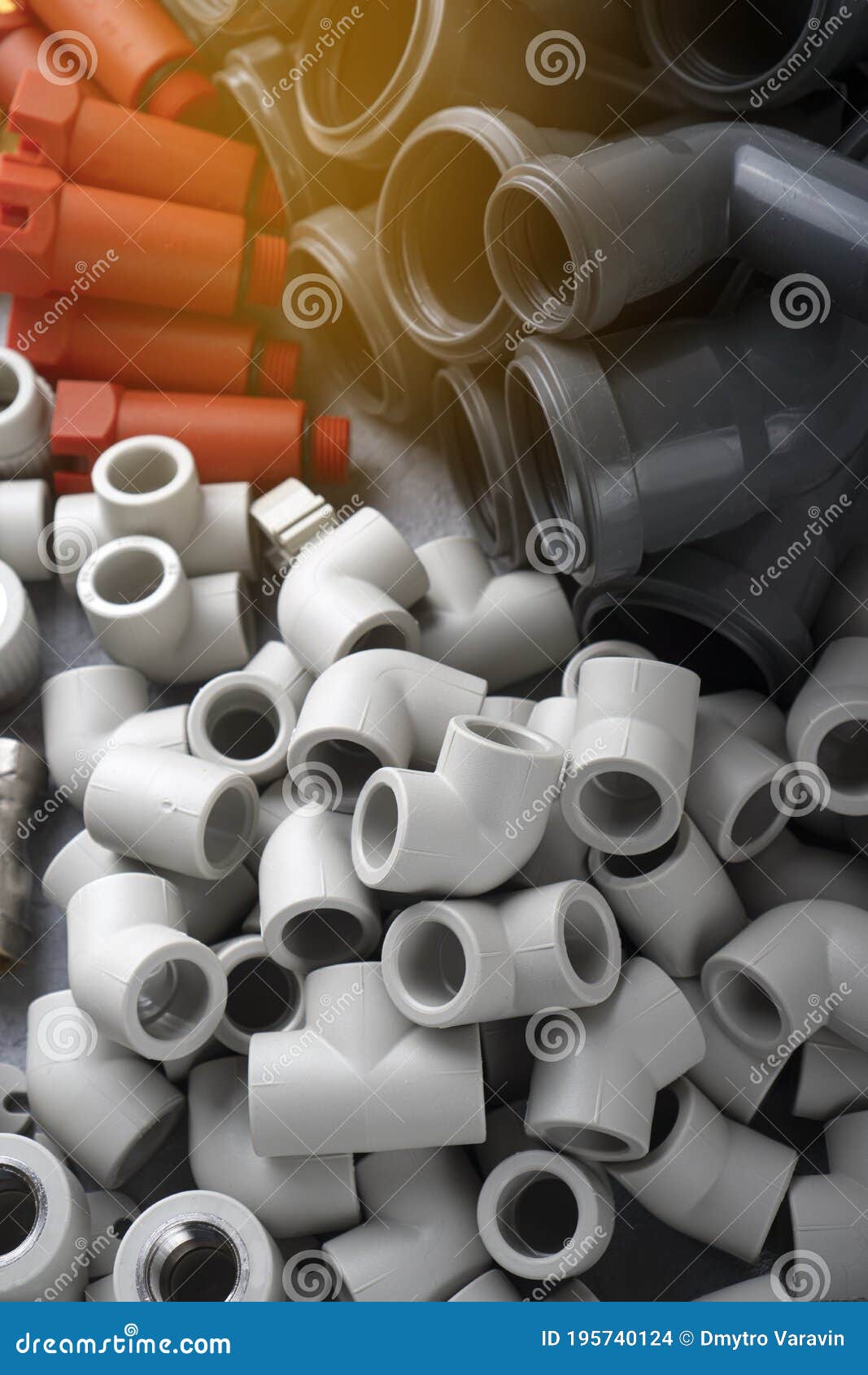 Plumbing Pipes With Fittings Stock Photography | CartoonDealer.com ...