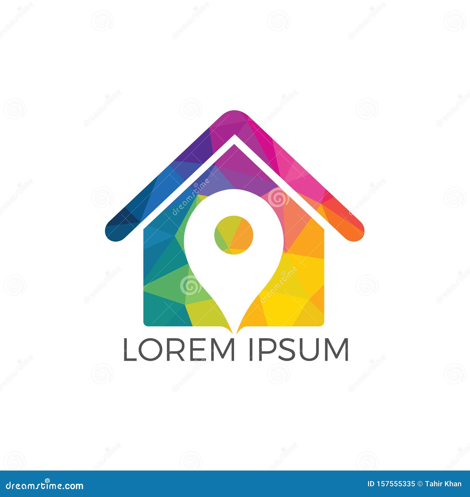 House Point Logo Design. stock vector. Illustration of architecture ...