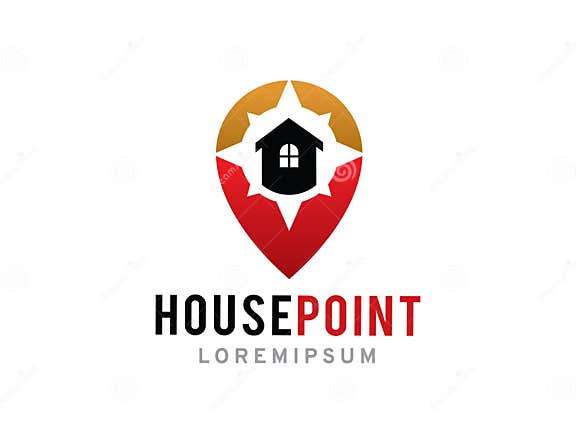 House Point Logo Symbol or Icon Template Stock Vector - Illustration of ...