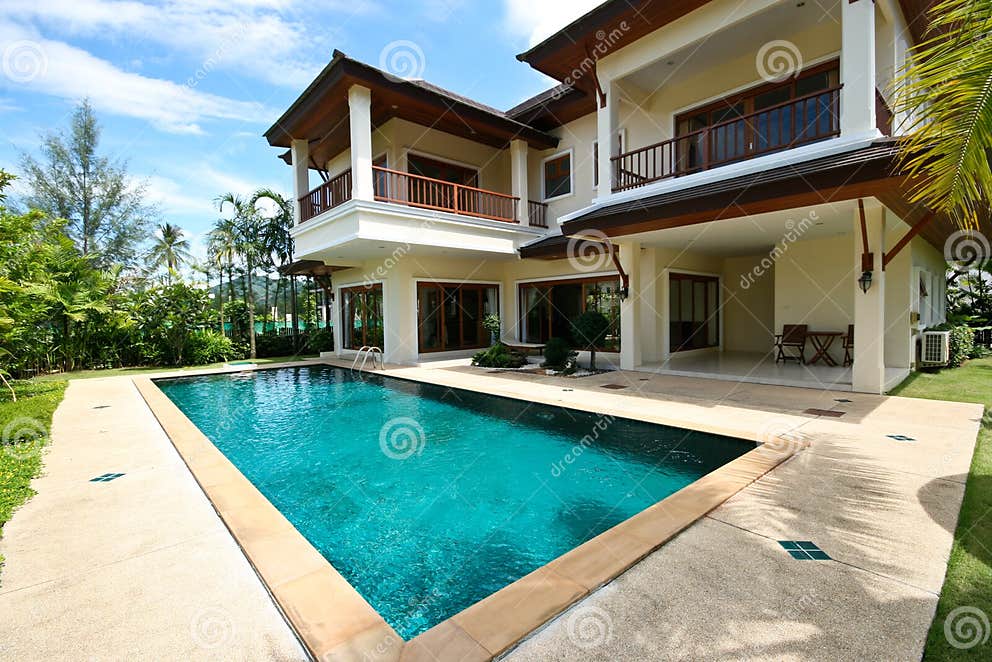 House and pool. stock photo. Image of property, home, beautiful - 9057774