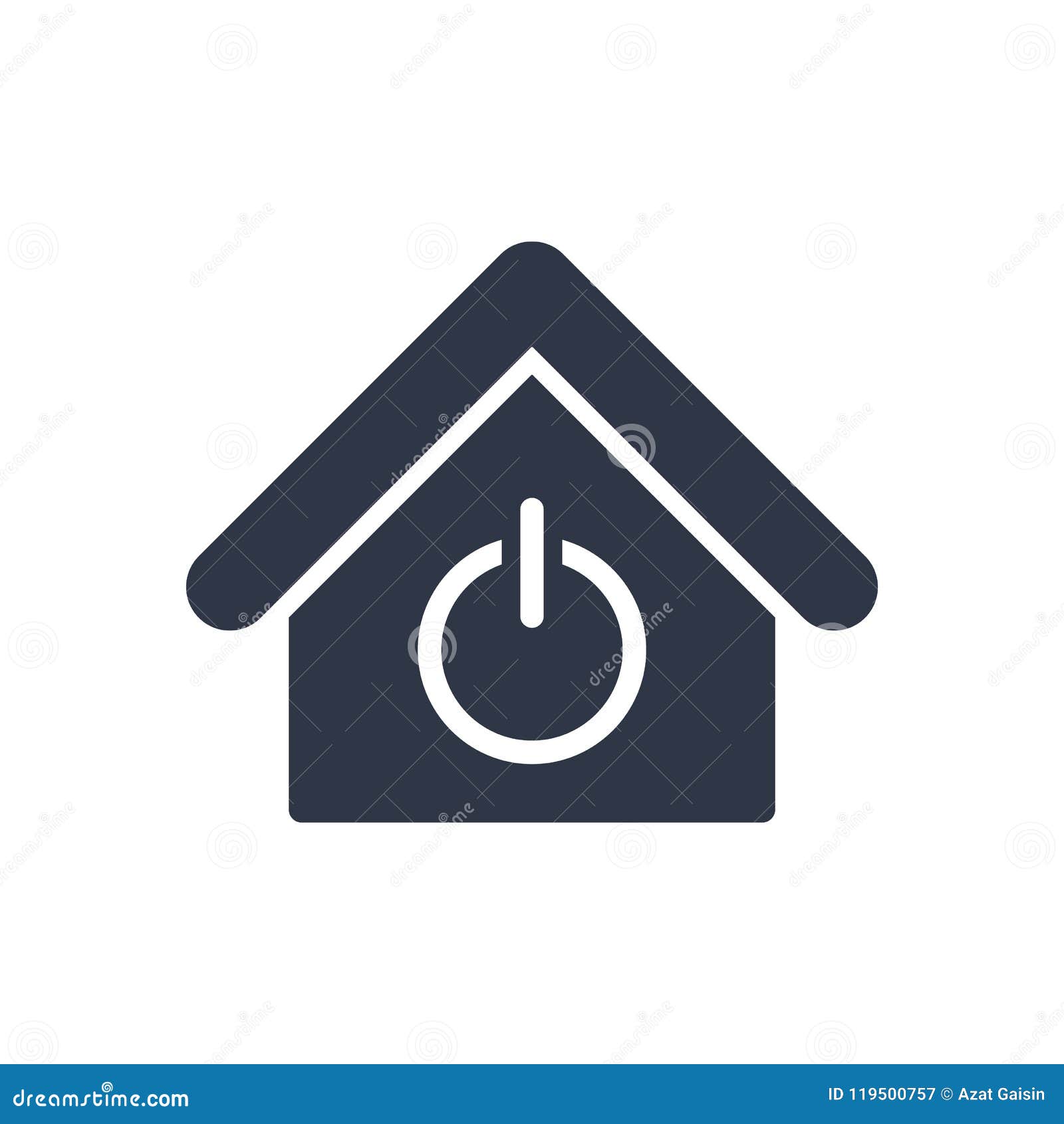 House Power Switch - Vector Web Icon Stock Vector - Illustration of ...