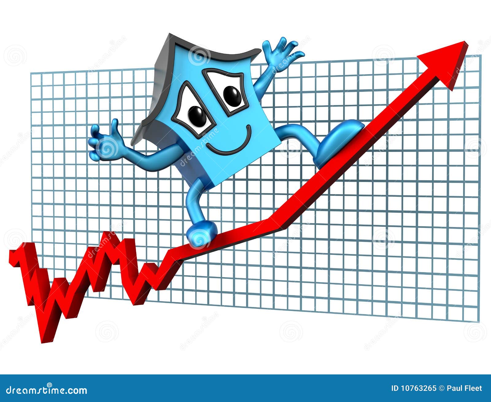 House prices up stock illustration. Illustration of object - 10763265
