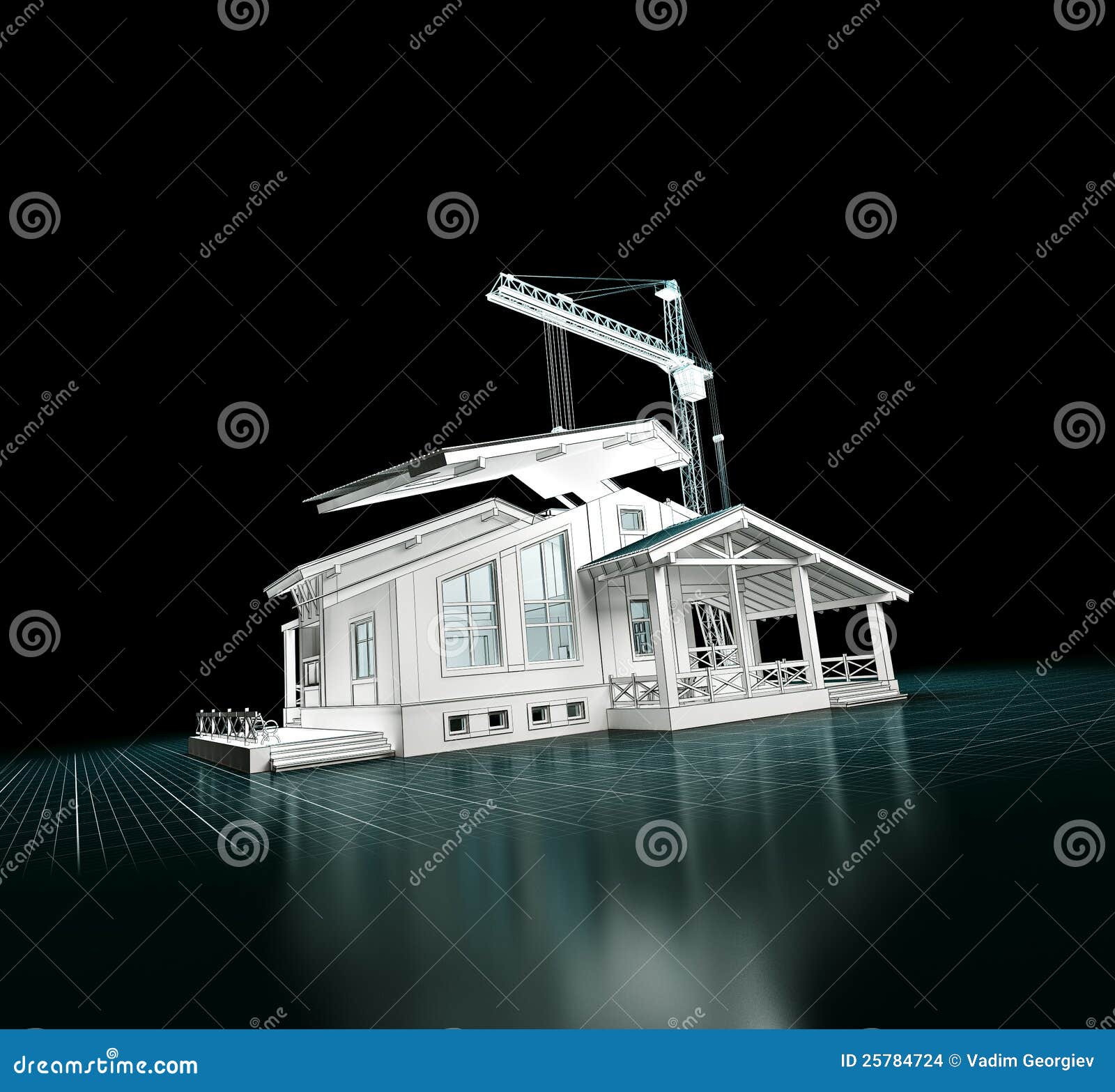 House project stock illustration. Illustration of contour - 25784724