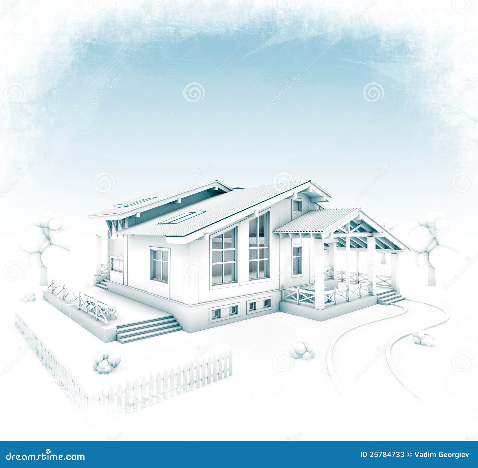 House project stock illustration. Illustration of development - 25784733