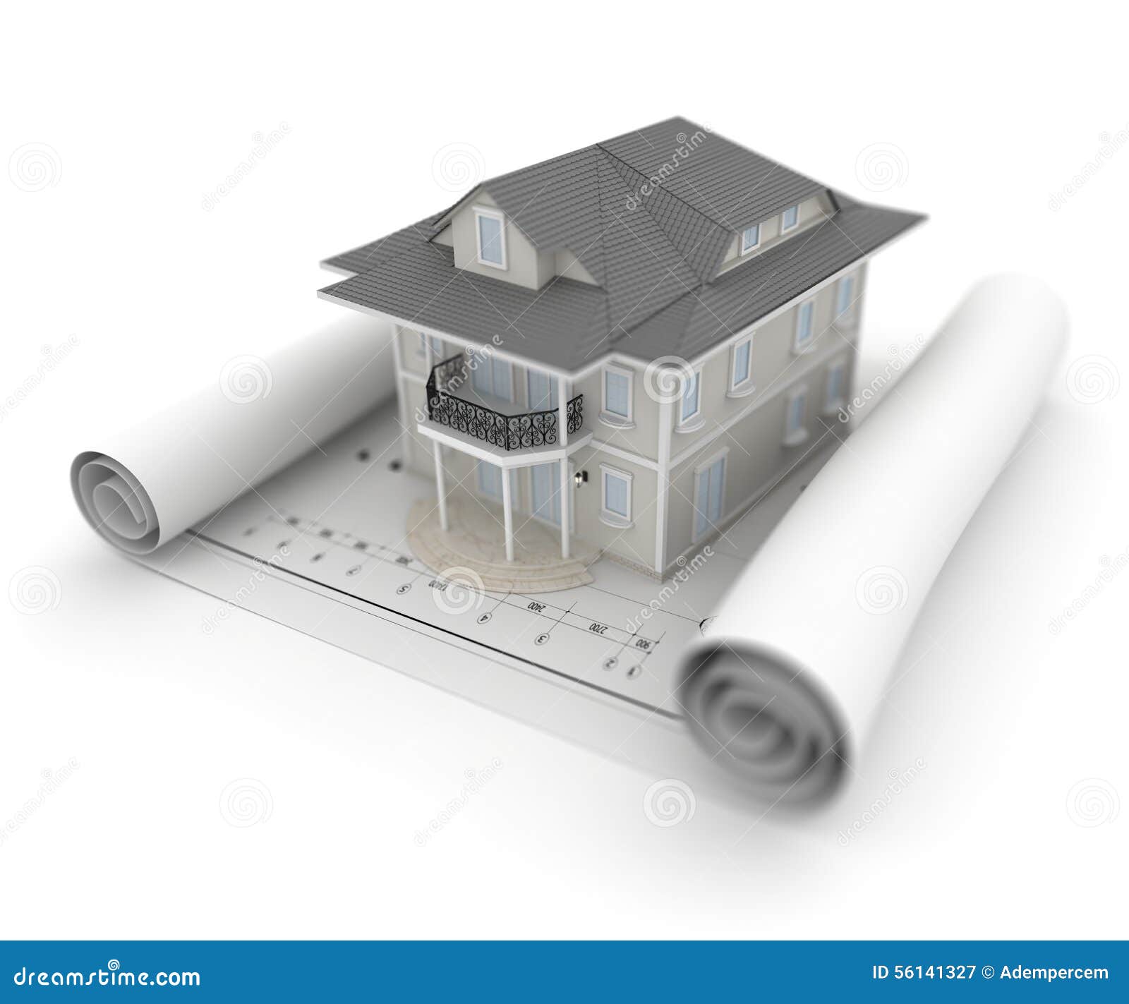 House Project stock illustration. Illustration of white - 56141327