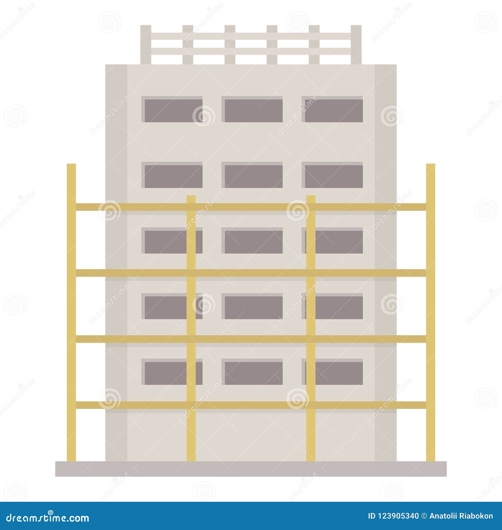 House Project Icon, Flat Style Stock Illustration - Illustration of ...