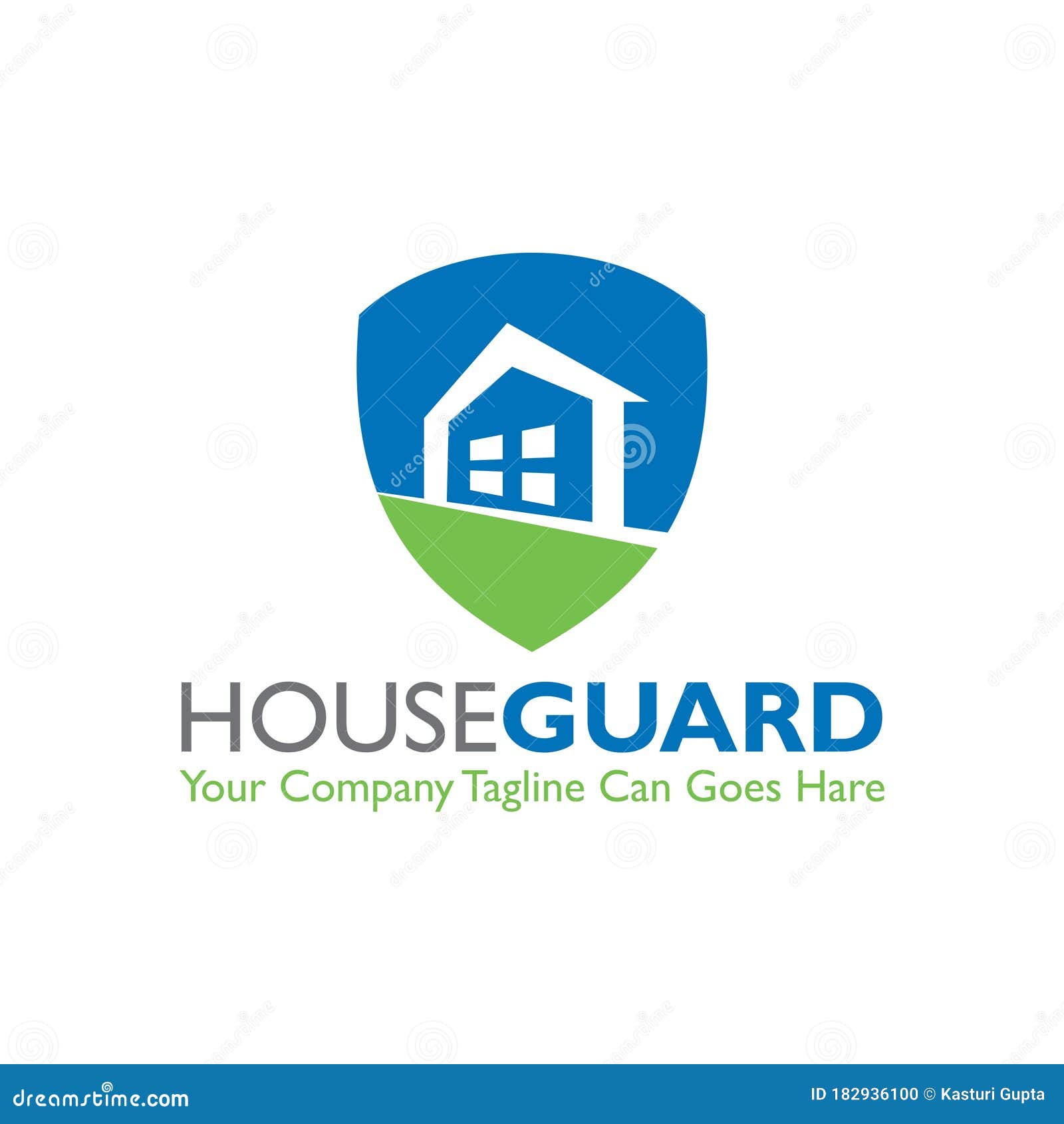 House Property Guard Related Company Vector Logo Design Template Stock ...