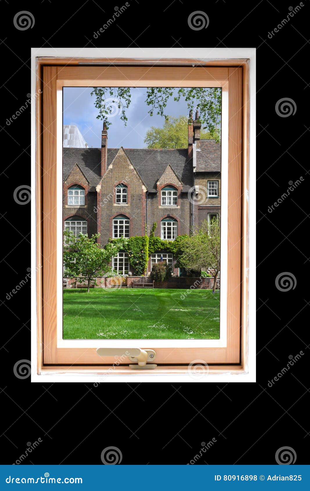 House Property Seen Outside a Window Stock Photo - Image of agency ...