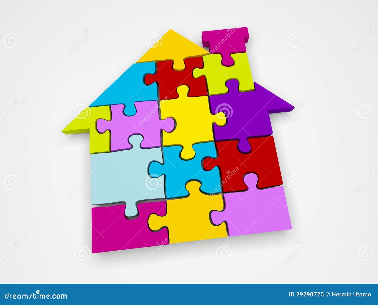 House Puzzle stock illustration. Illustration of residential - 29290725