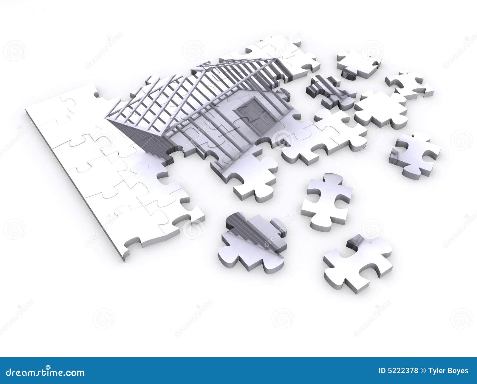 House Puzzle stock illustration. Illustration of build - 5222378